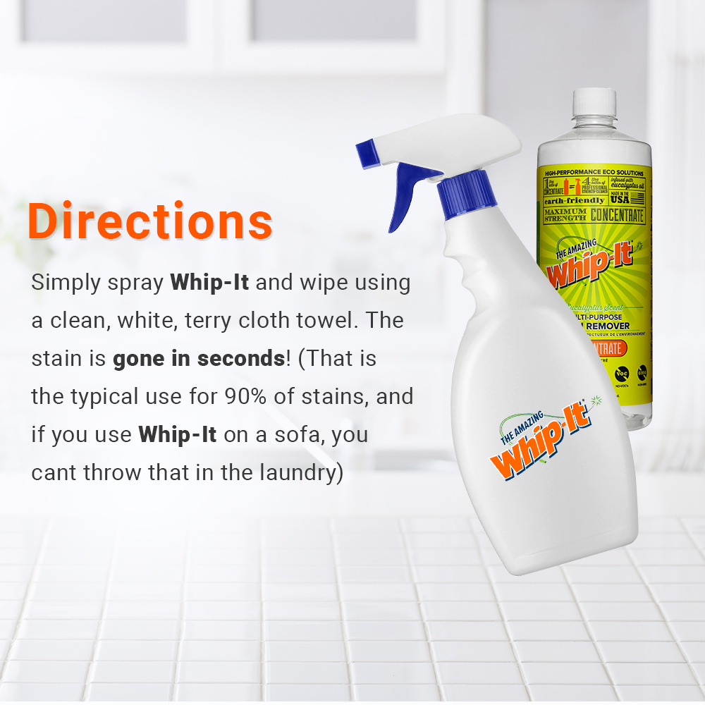 Amazing Whip It Stain Remover and Cleaner 32 oz Concentrate - Whip-It ...