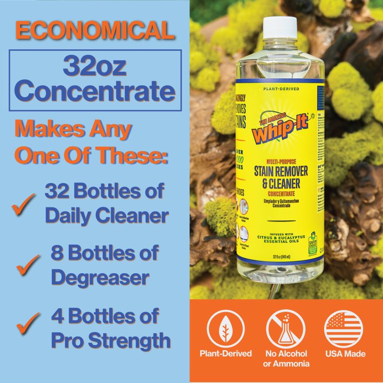 Whip-It® Cleaner & Stain Remover Concentrate 32 OZ -2 Pack Bundle ...